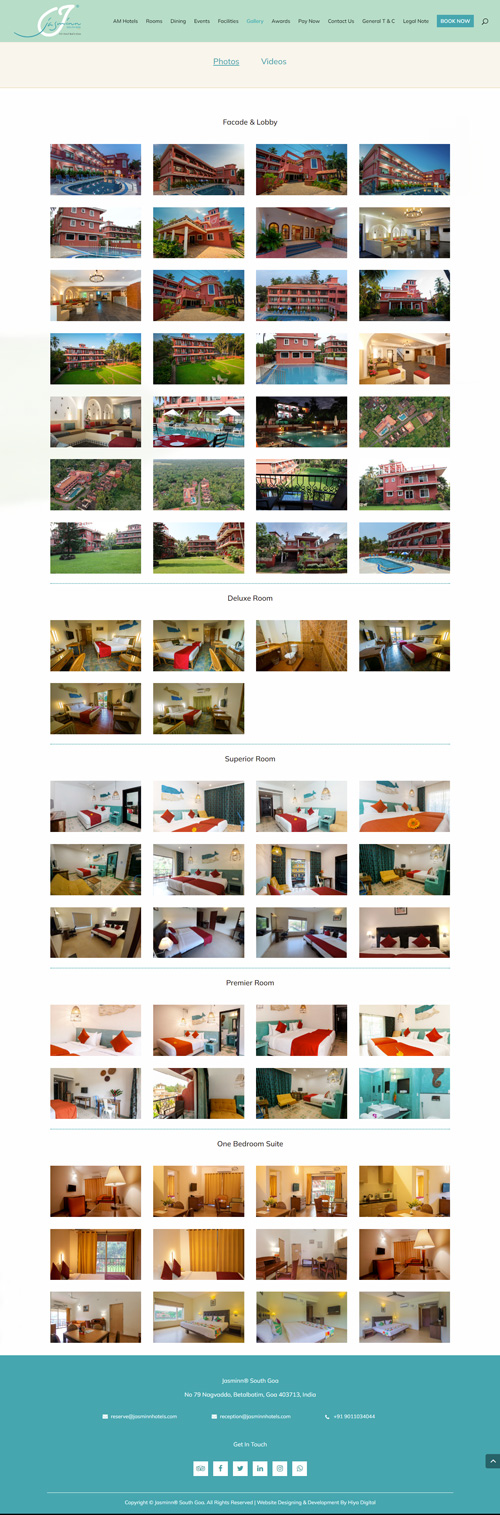 Jasminn Hotels - Website Development By Hiya Digital